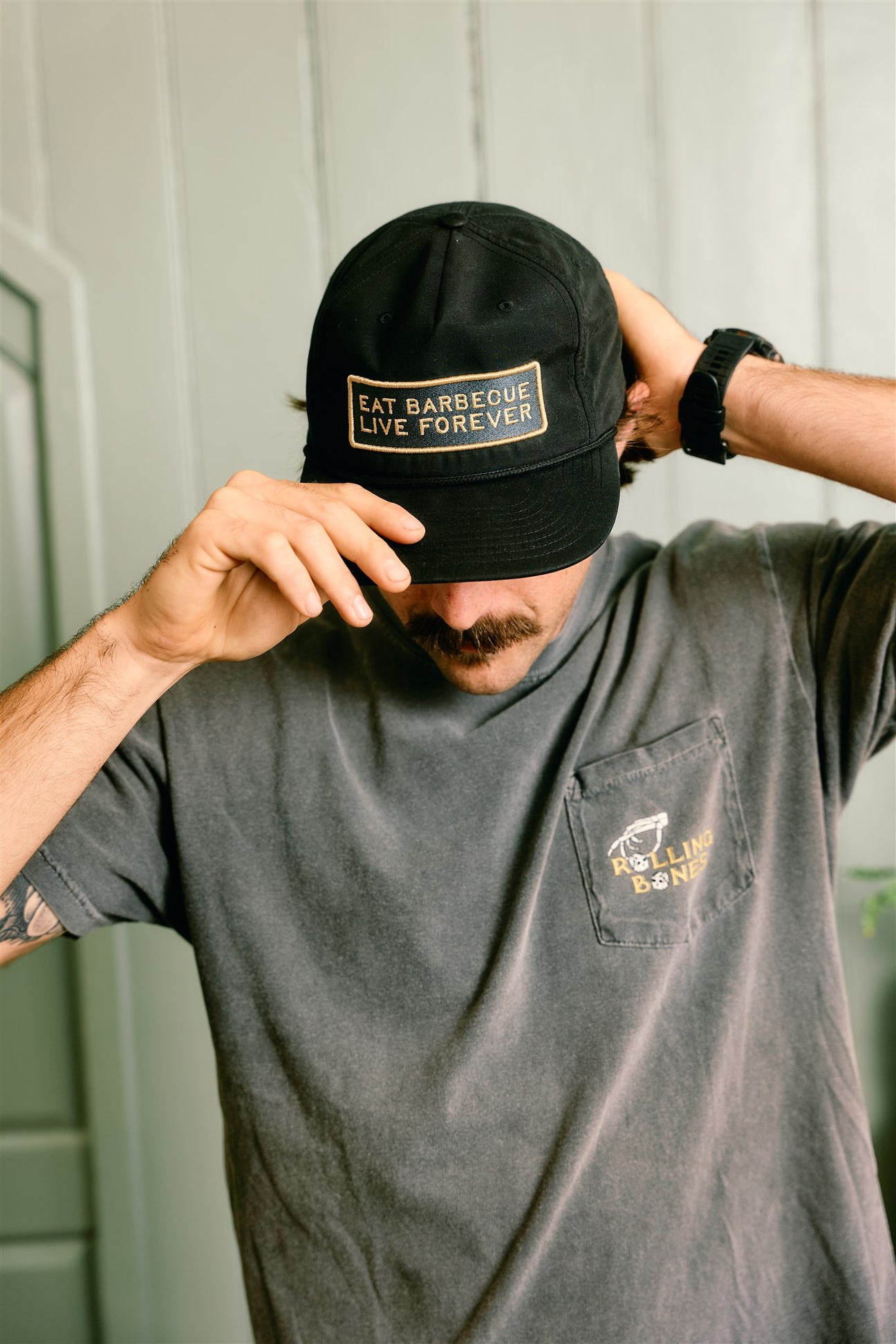 Eat Barbecue, Live Forever Hat | Rolling Bones BBQ – Rolling Bones Barbecue